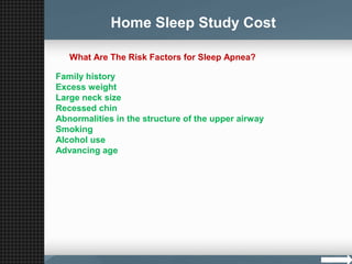 Home sleep study cost | PPT