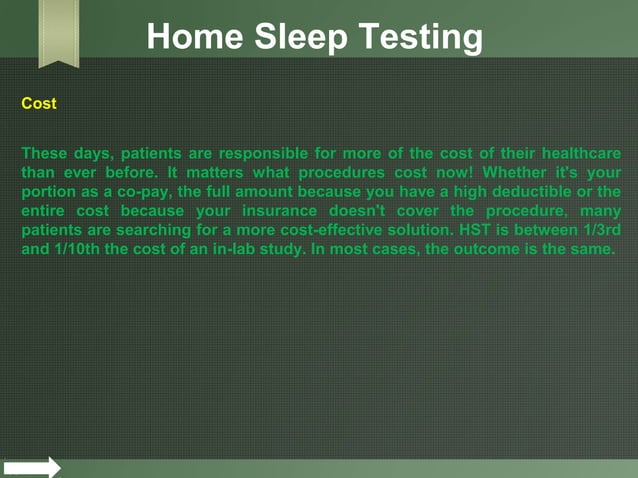 Home sleep testing | PPT | Ear, Nose and Throat Conditions | Diseases ...