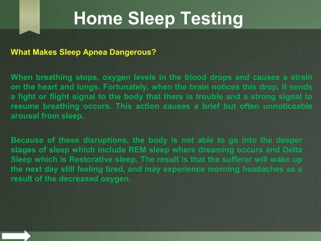 Home sleep testing | PPT | Ear, Nose and Throat Conditions | Diseases ...