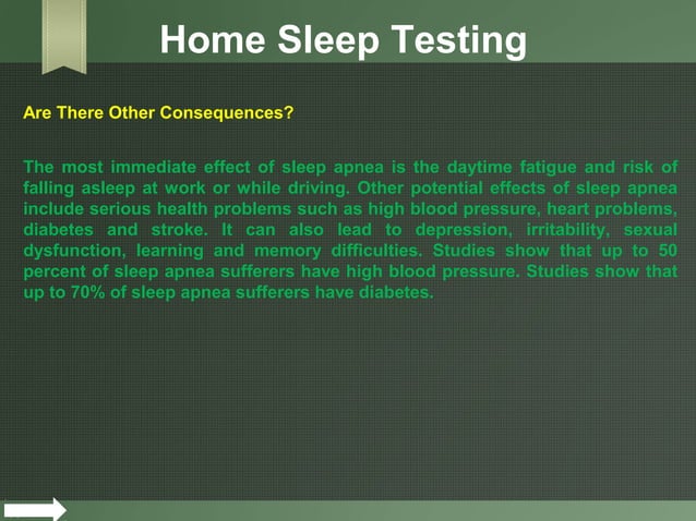 Home sleep testing | PPT | Ear, Nose and Throat Conditions | Diseases ...