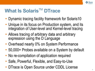 Solaris DTrace, An Introduction | PDF | Operating Systems | Computer Software and Applications