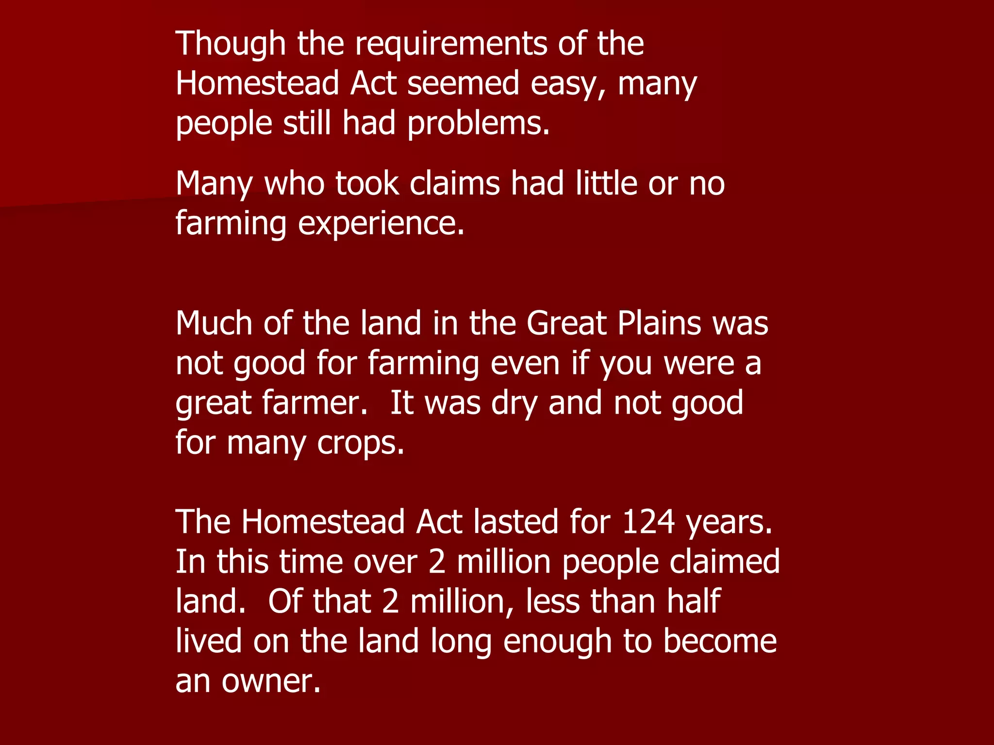 Homestead act ppt | PPT