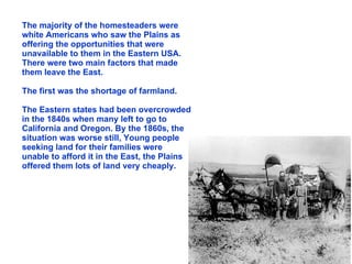 Homesteaders Living On The Plains | ODP