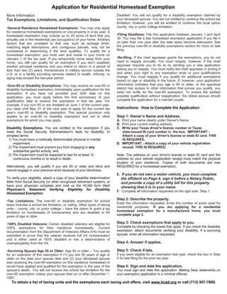 Homestead exemption form | PDF