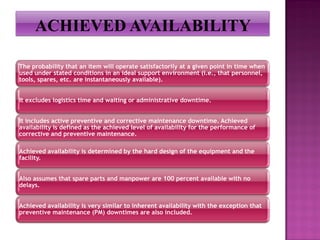 Availability Wrt Reliability | PDF