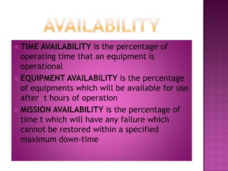 Availability Wrt Reliability | PDF