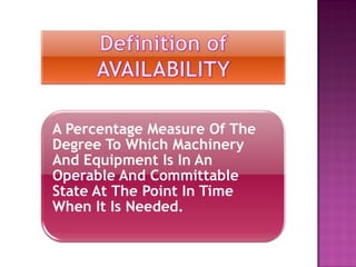 Availability Wrt Reliability | PDF