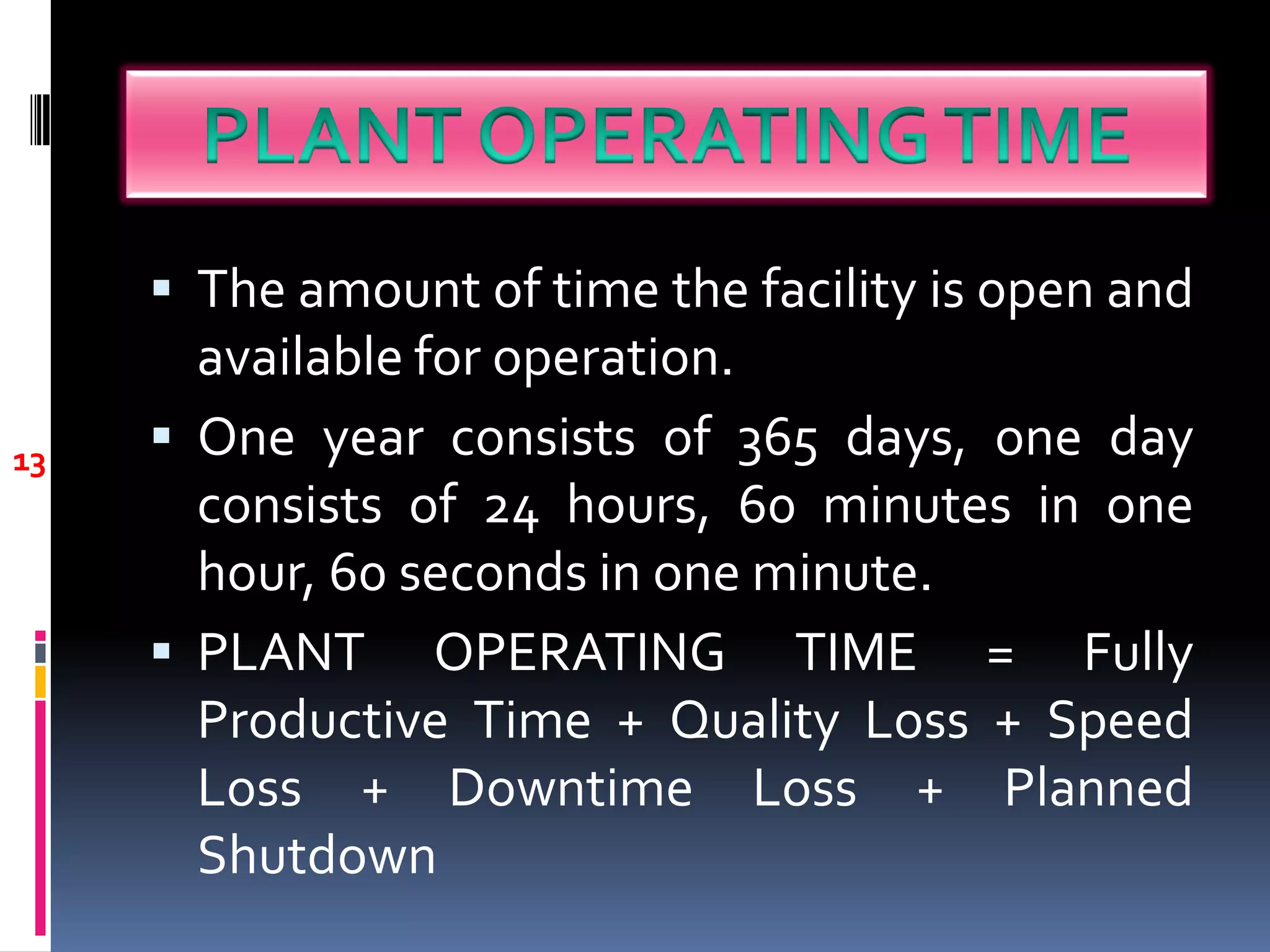 OEE CALCULATION PPT | PDF