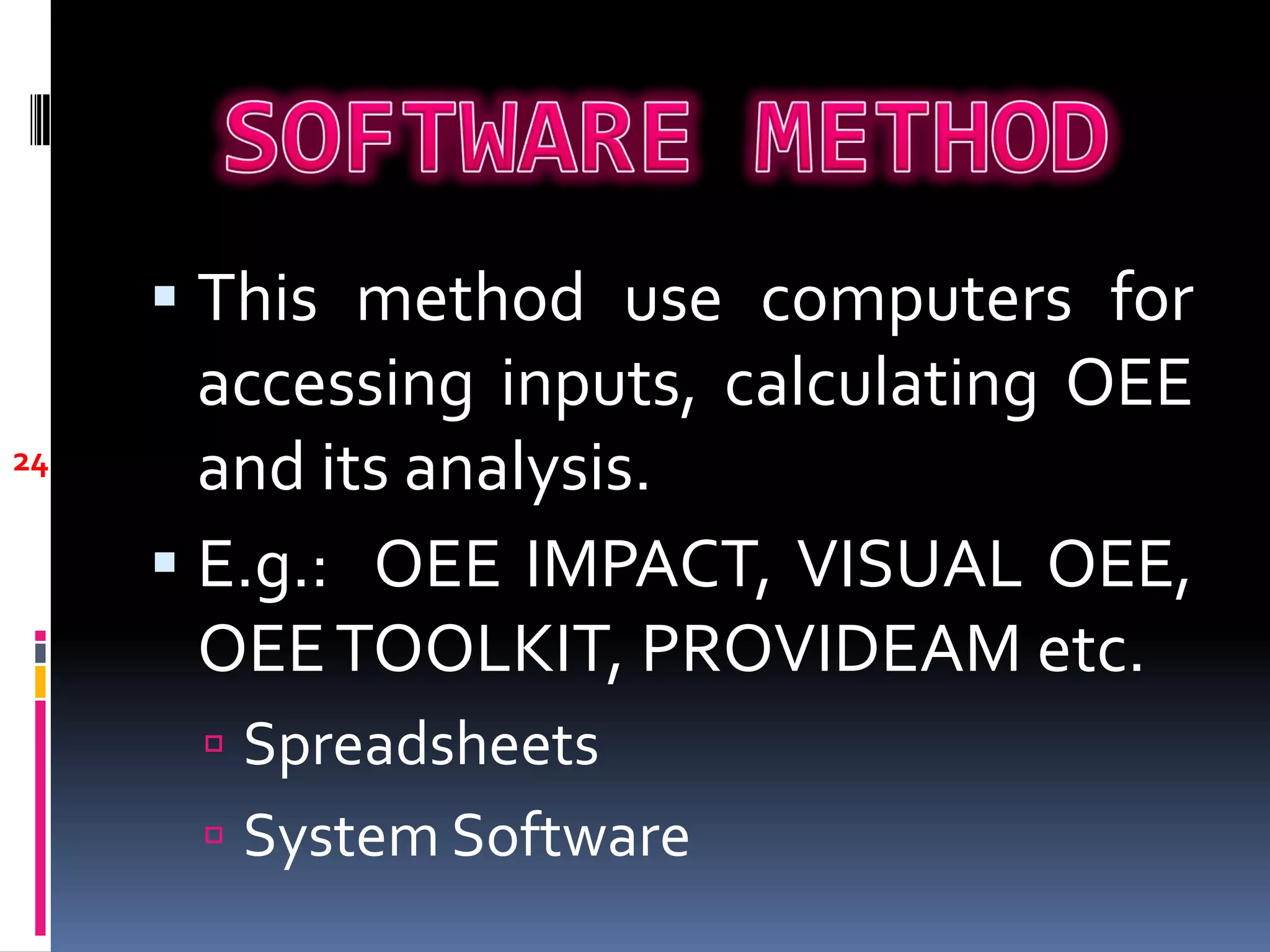 OEE CALCULATION PPT | PDF