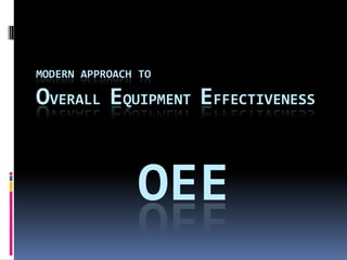 OEE CALCULATION PPT | PDF