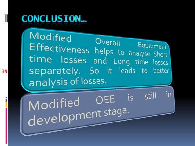 Overall Equipment Effectiveness | PDF | Manufacturing Industry | Industries