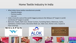 Export Scenario of Indian Home Textile Martket | PPTX