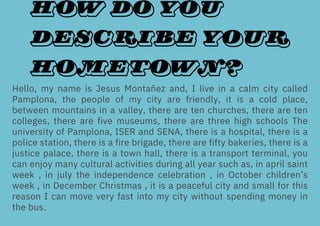 Hometown .pdf. ESL presentation on my hometown | PDF