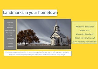 Hometown .pdf ESL presentation on my hometown. | PPT