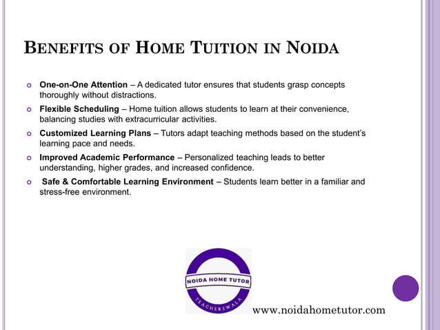 "Best Home Tuition in Noida for Success" | PPT