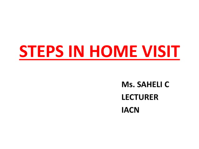 Home visit | PDF