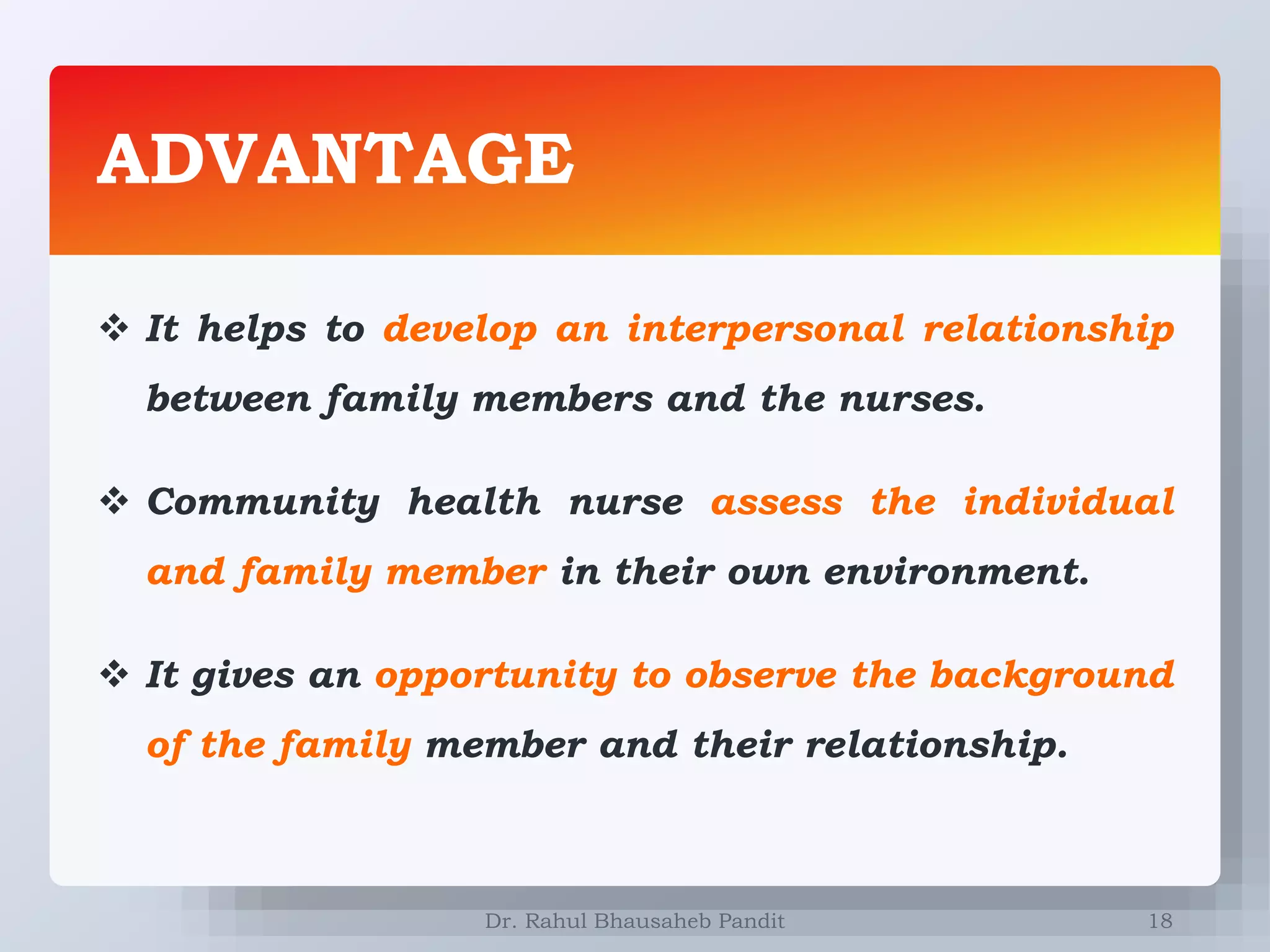 Home visit & bag technique | PPTX