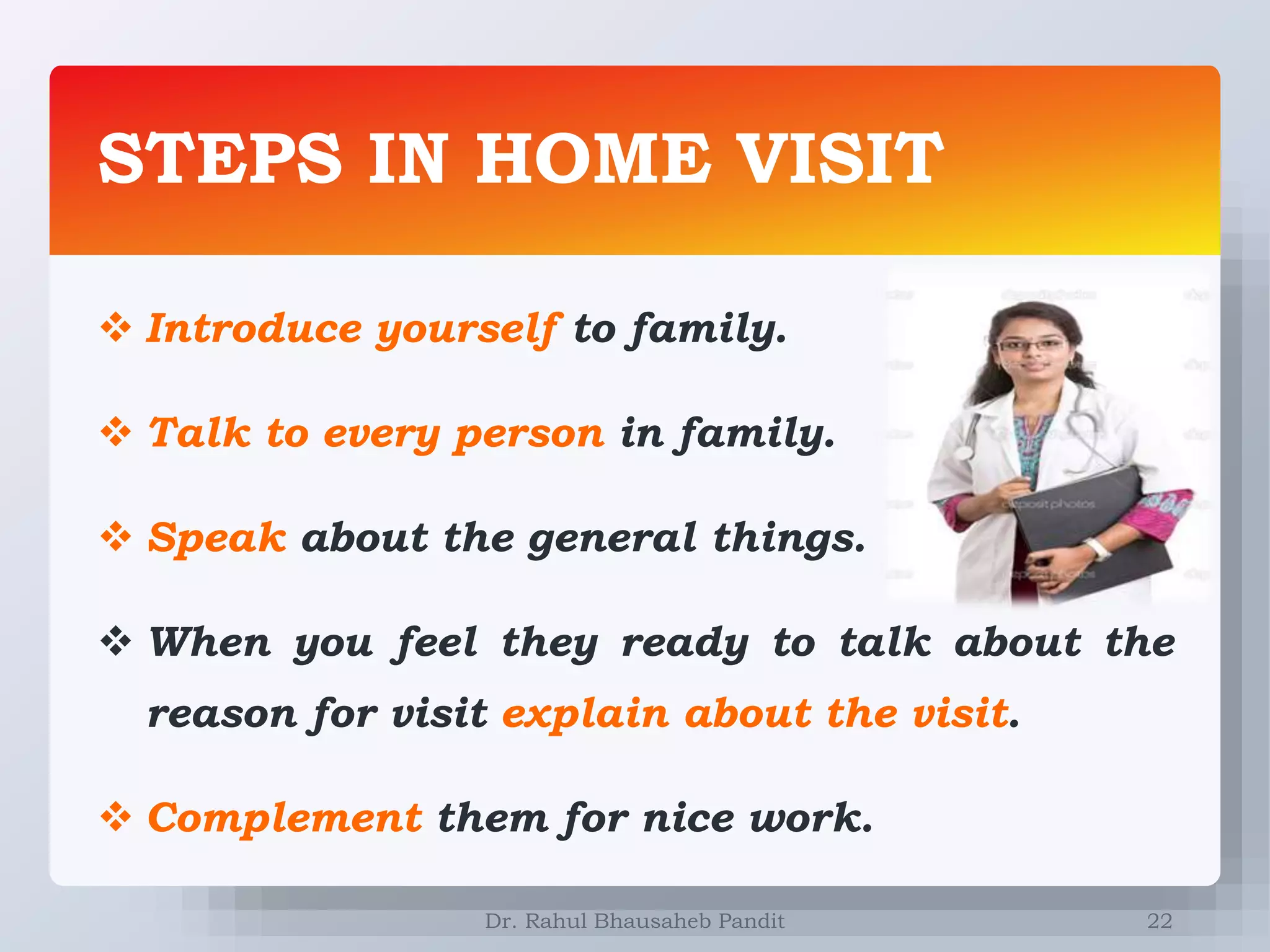 Home visit & bag technique | PPTX