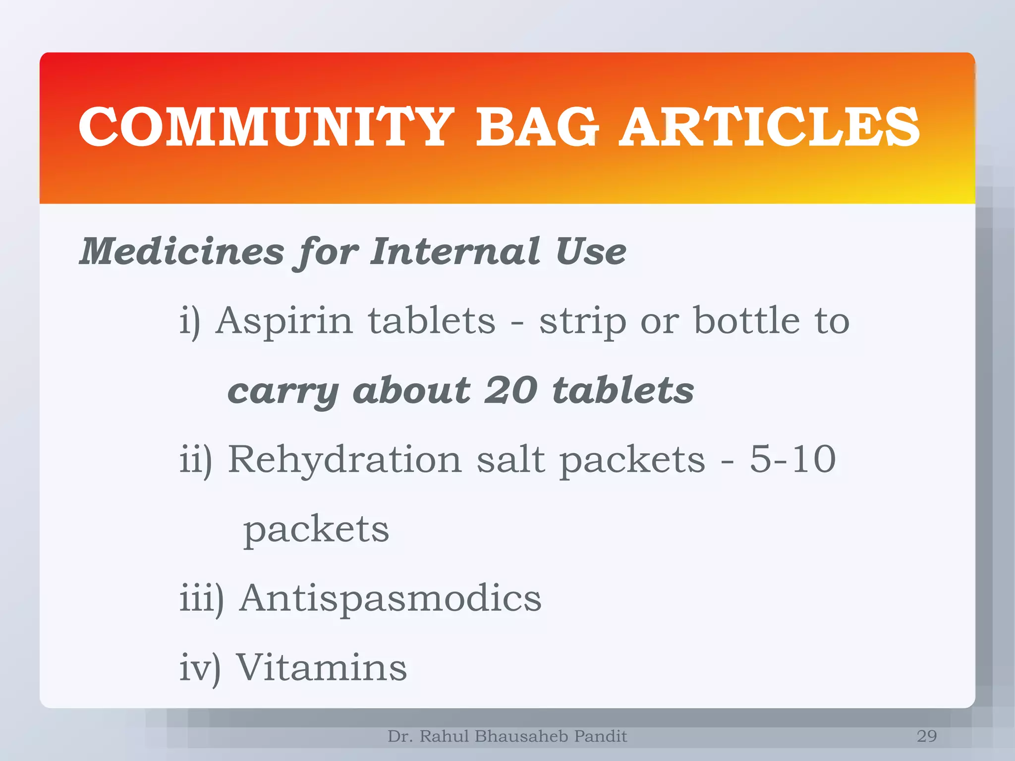 Home visit & bag technique | PPTX