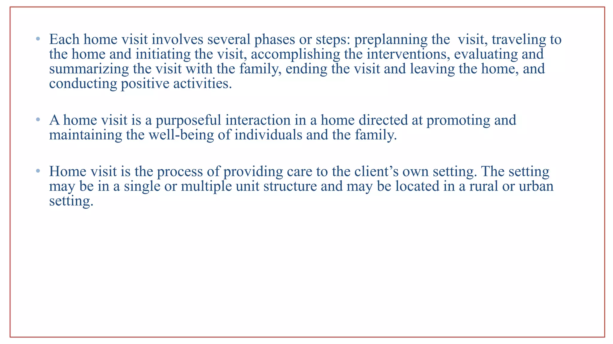 Home visit case work | PPTX