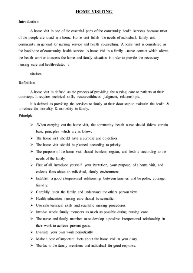 Home visiting | DOCX