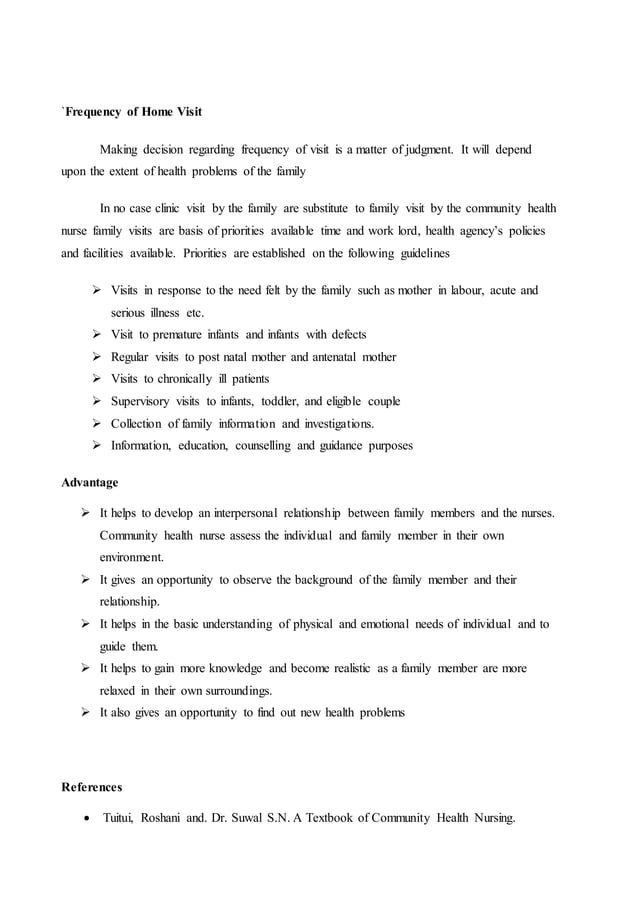Home visiting | DOCX