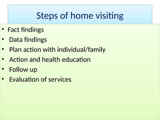 HOME VISITING POWER POINT PRESENTATION IN NURSING | PPTX