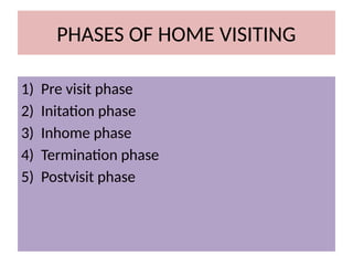 HOME VISITING POWER POINT PRESENTATION IN NURSING | PPTX