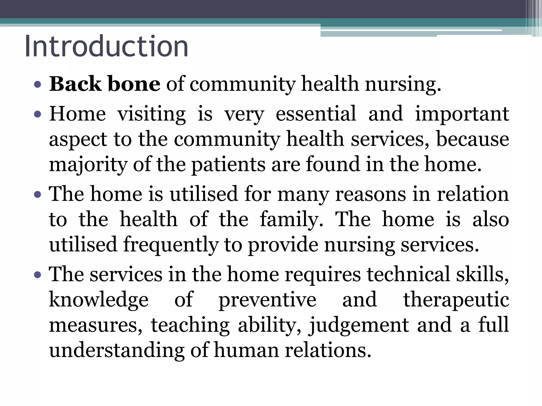 Home visiting in chn | PPTX