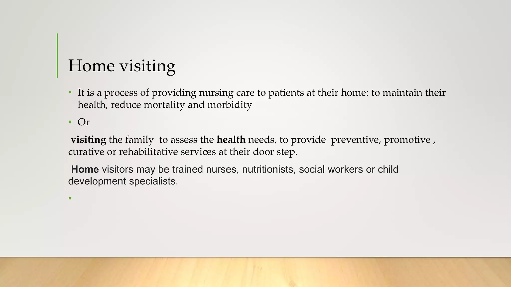 Home visiting | PPTX