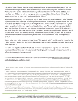 Home Visitors Provide Critical Support to Parents and Children 0-5 ...