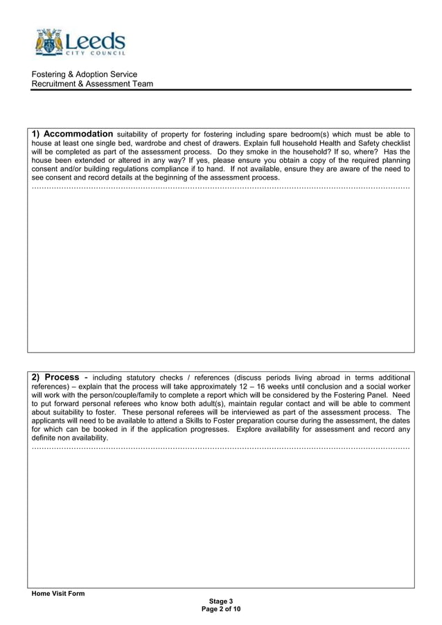 home_visit_report.doc | Adoption and Fostering | Parenting