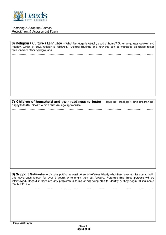 home_visit_report.doc | Adoption and Fostering | Parenting