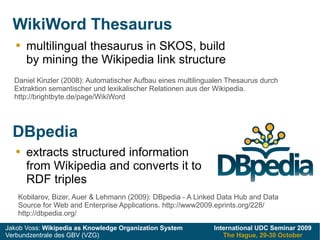 Wikipedia as Knowledge Organization System | ODP | Databases | Computer ...