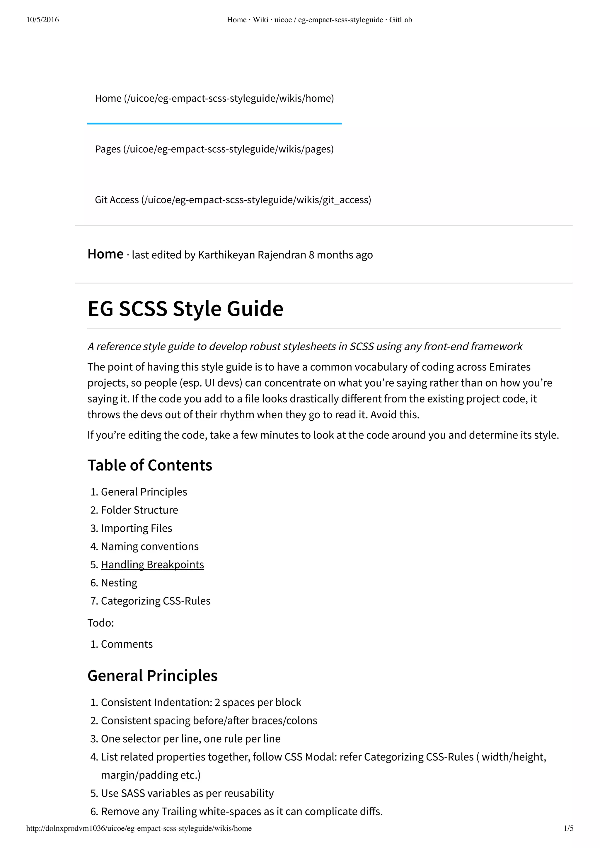 SCSS Styleguide | PDF