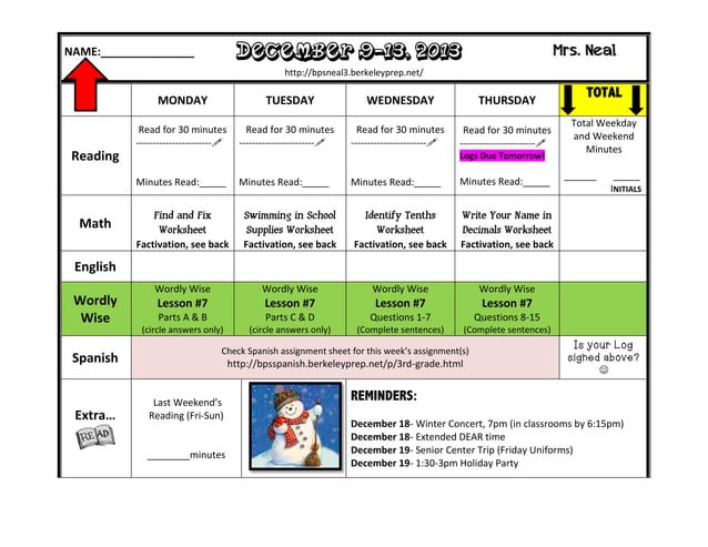 Homework, December 9 | PPT