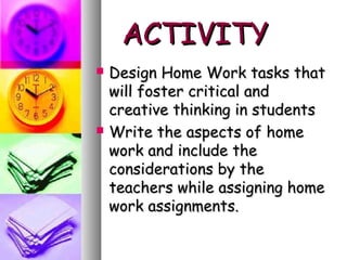 Home work | PPT | Homework and Study | Education