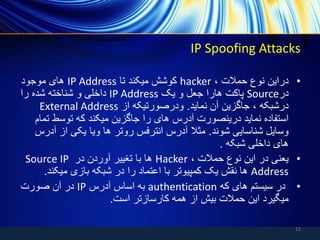 Spoofing Attacks حملات جعل هویت | PPT