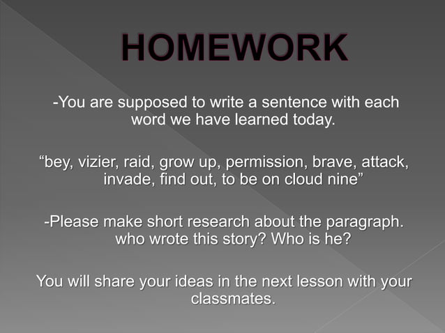 Homework | PPT