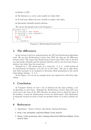 AI - Backtracking vs Depth-First Search (DFS) | PDF