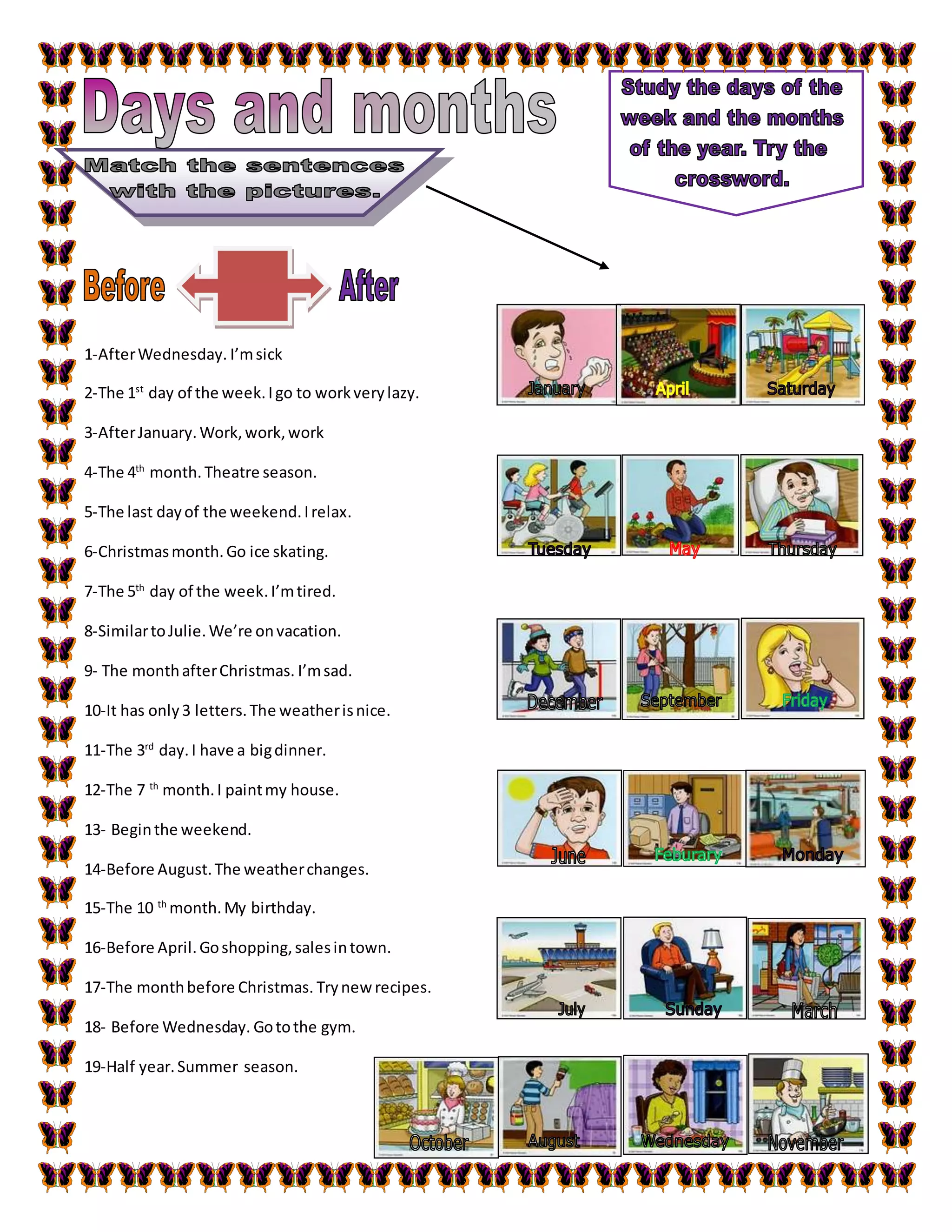 Homework days-and-months | DOC | Homework and Study | Education
