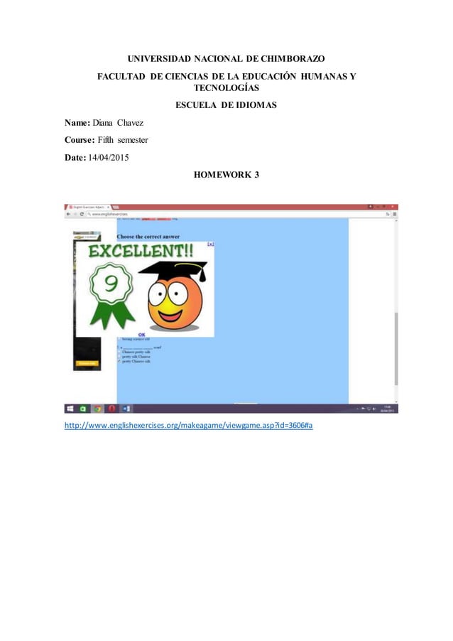 Homework 3 Test about adjectives | DOCX