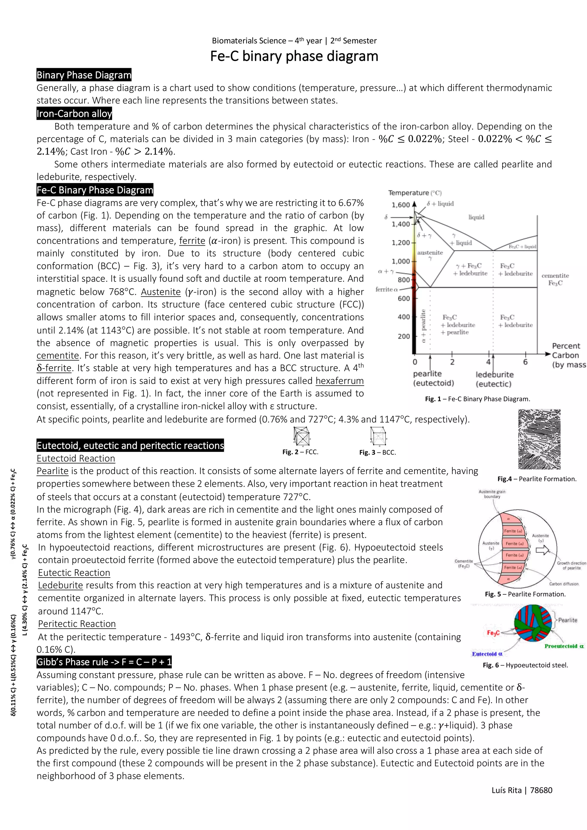 Fe-C Binary Phase Diagram | PDF | Chemistry | Science