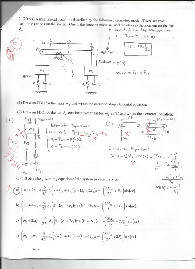 Homework8 - Vibrations of Mechanical Systems | PDF
