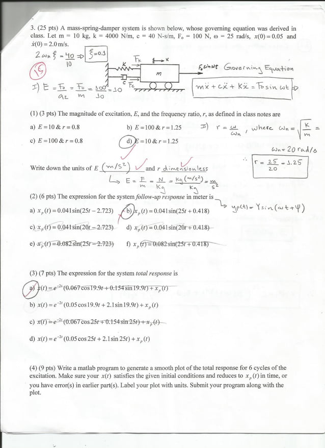 Homework8 - Vibrations of Mechanical Systems | PDF