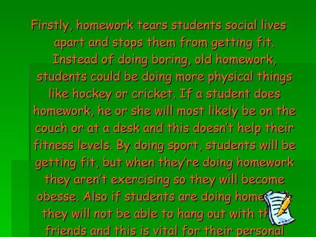Homework argument.ppt 2 | PPT