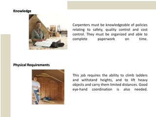 Nature of a carpenter's job | PPTX