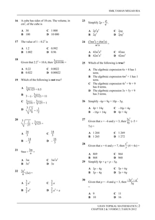 Homework chapter 2& 3 form 2 | DOCX
