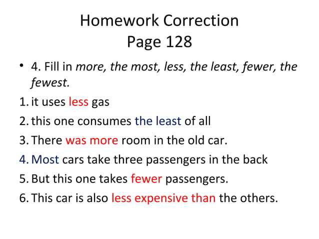 Homework correction CAF 1 | PPT