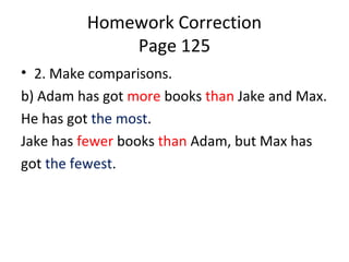 Homework correction CAF 1 | PPT